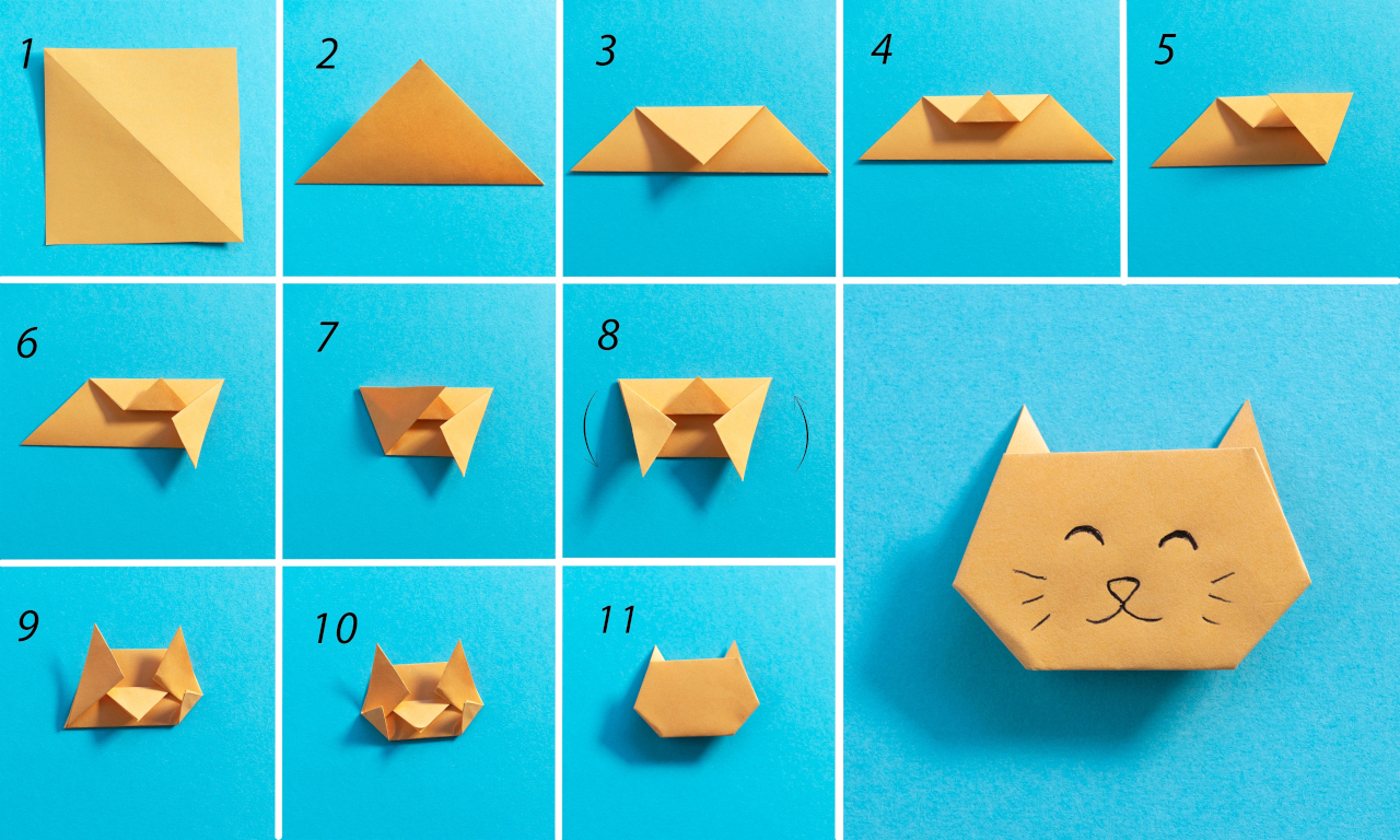 Lankstymas iš popieriaus (origami) vaikams: 10 schemų žingsnis po ...